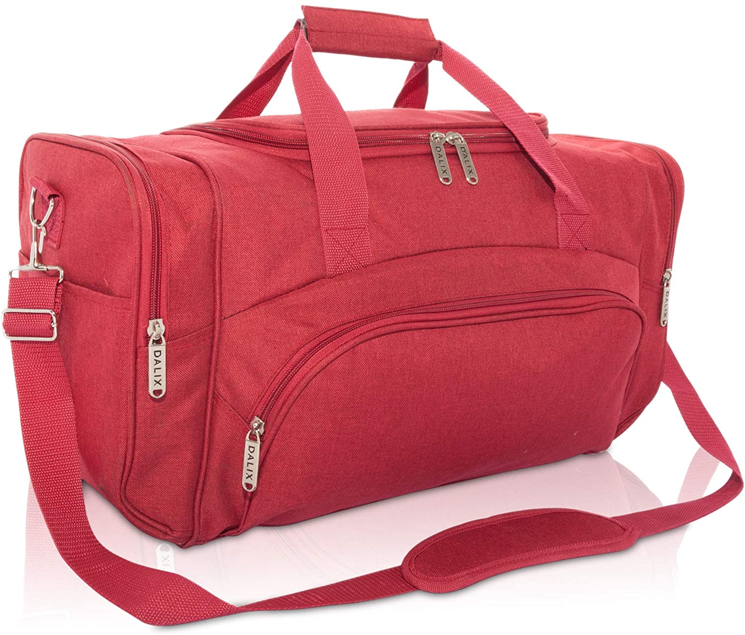 DLXSports™ 20" Stylish Duffel Gym Travel Bag - Overnight Duffle - Blac ...